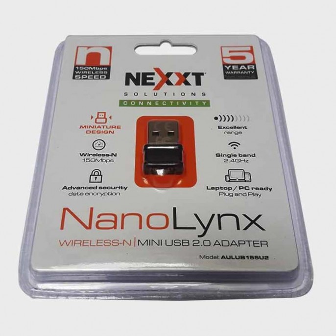Nexxt Adaptador Wireless 150 Usb Nano Lynx - LIBRE OPCIÓN