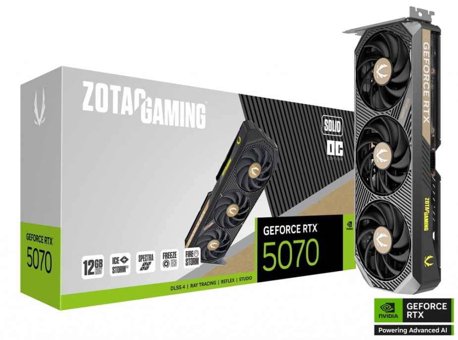 Placa De Video Zotac Rtx 5070 12gb Solid Oc | Libre Opción